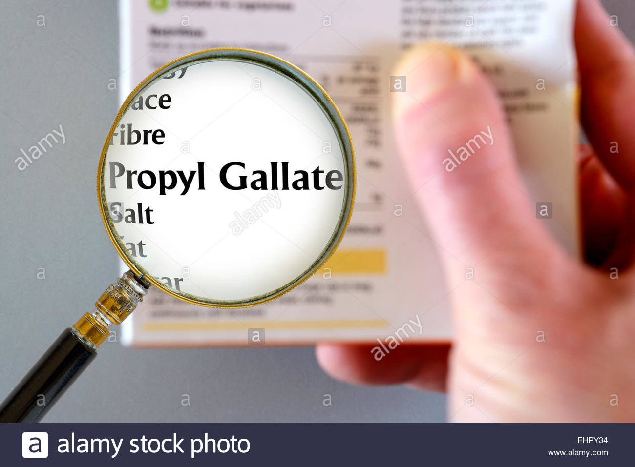 propyl-gallate-highlighted-in-nutrition-list-dorset-england-uk-fhpy34 ...
